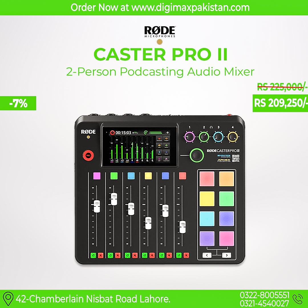 RODE Caster Pro II 2-Person Podcasting – DigiMax Pakistan